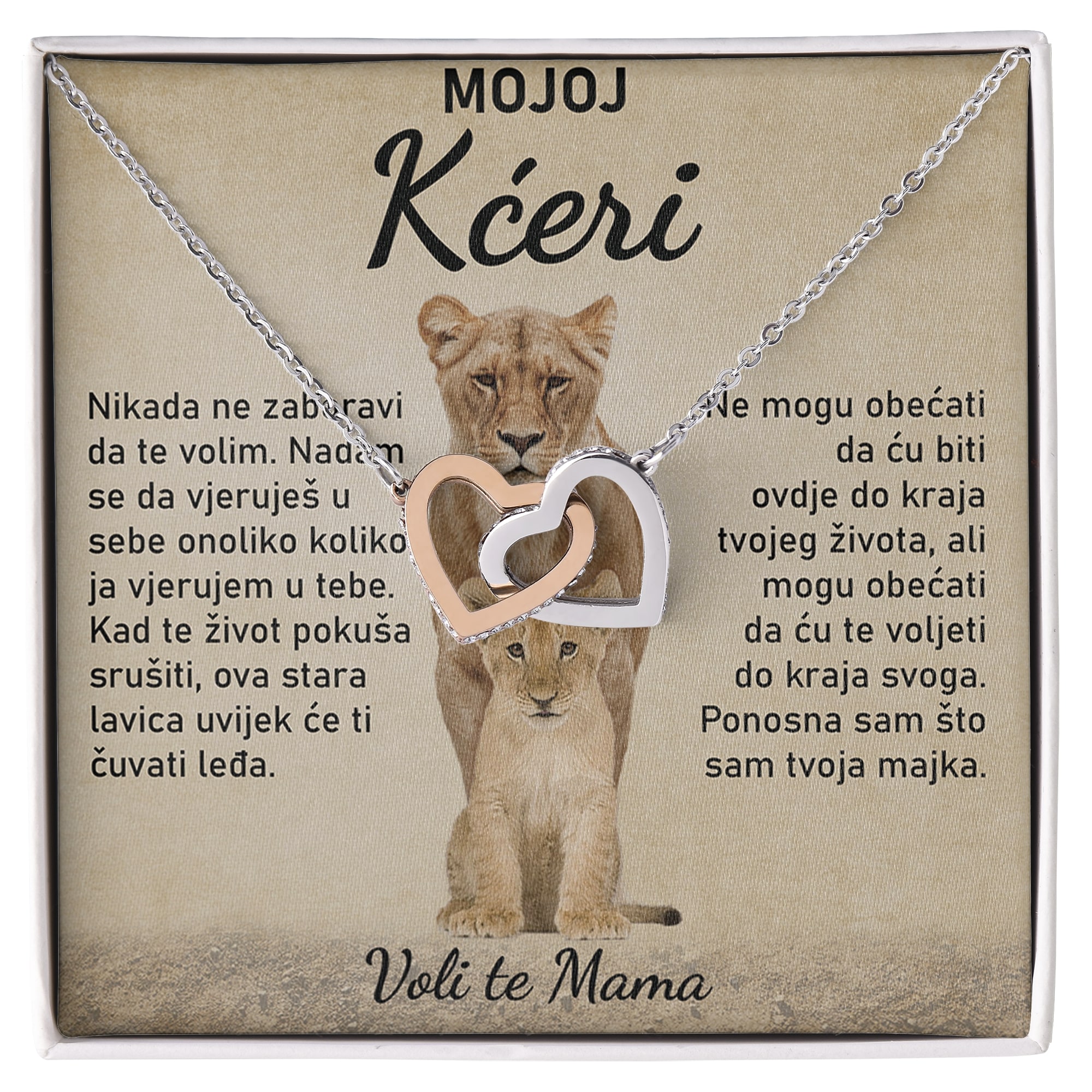 Mojoj kćeri – ogrlica s isprepletenim srcima LILLIA_HEARTS – hr ...